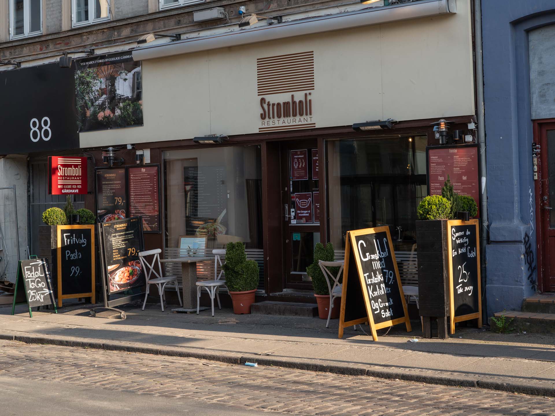 Restaurant Stromboli - med hyggelig gårdhave i Jægergårdsgade