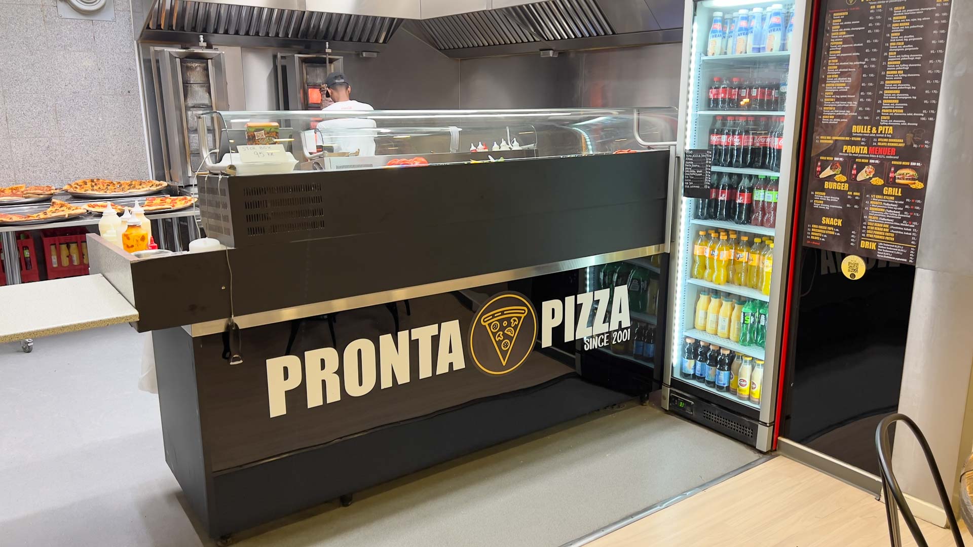 Pizza Pronta i Sønder Allé - fastfood 50 meter fra Strøget