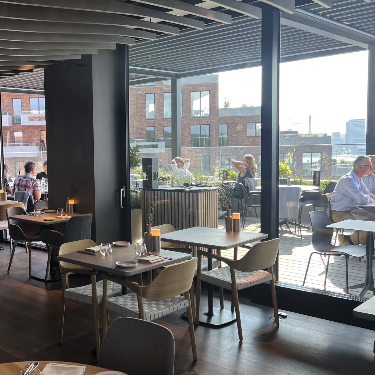 Tiende – Restaurant på Aarhus Ø | Udsigt fra toppen af Nicolinehus
